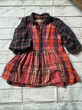 We The Free | Dresses | We The Free Plaid Buttonfront Dress | Poshmark